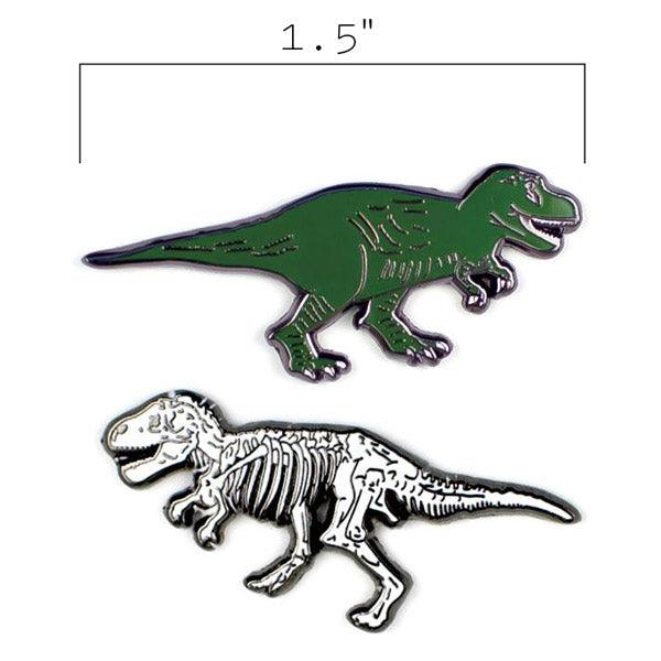T. Rex & Fossil Dinosaur Enamel Pin Set | Smart and Funny Gifts by UPG ...