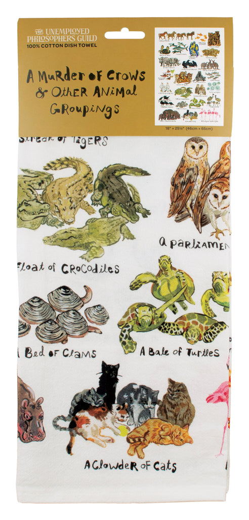 Animal Groupings Towel – The Unemployed Philosophers Guild