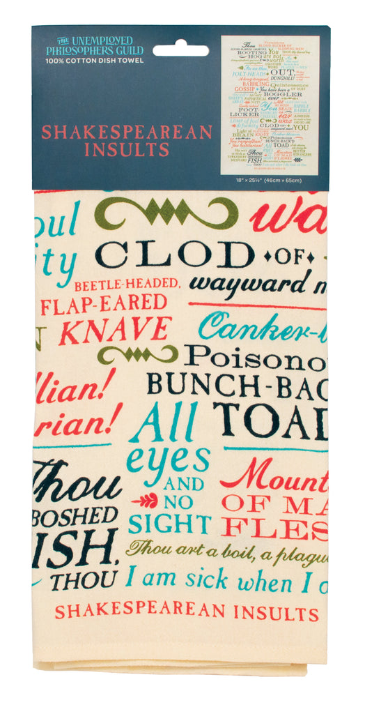 Shakespearean Insults Towel – The Unemployed Philosophers Guild